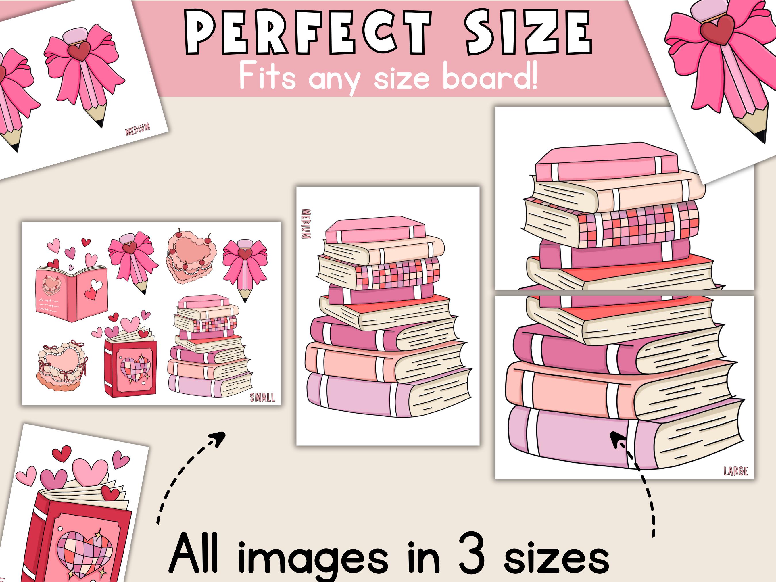 Library Valentine Bulletin Board | Books Bulletin Kit | Reading ...