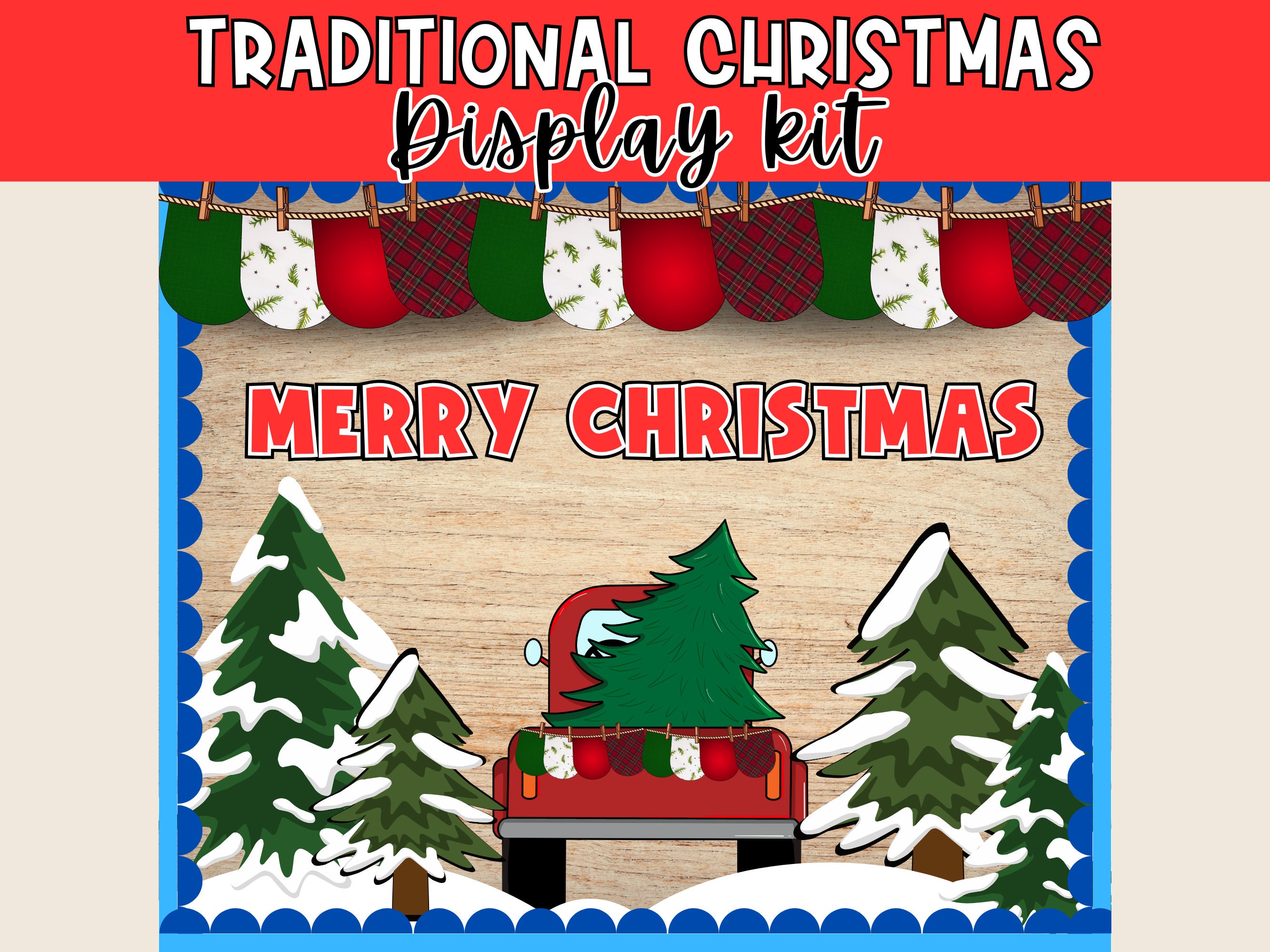 Christmas Tree Truck Bulletin Board Classic Christmas Bulletin Board ...