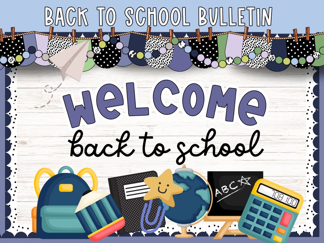 Welcome Back Bulletin Board | August Bulletin Board | New Year Bulletin ...
