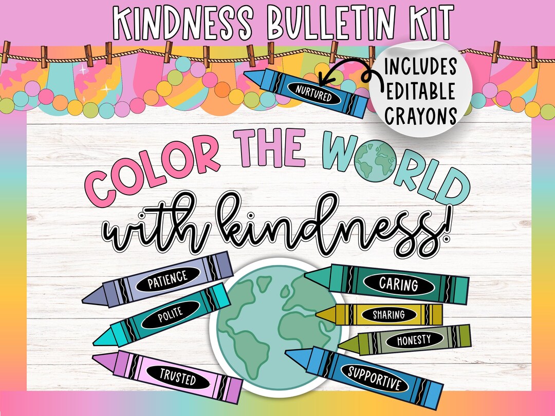 Kindness Bulletin Board | Back to School Bulletin | August Bulletin ...