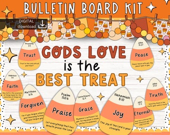 Candy Corn Bulletin Board | Trinity Tag Christian Halloween | Trunk or ...