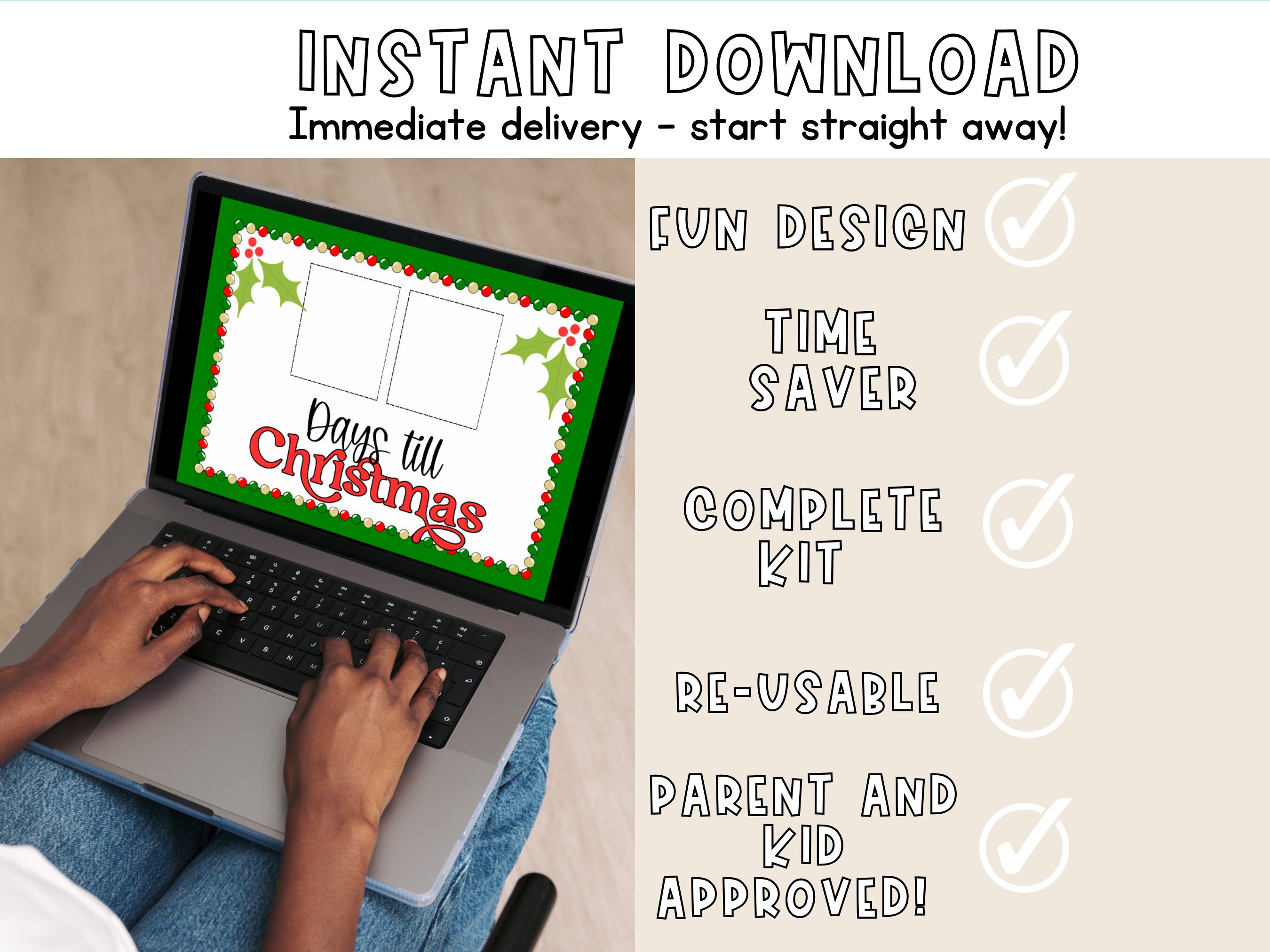 Christmas Countdown Bulletin Board Christmas Calendar Reindeer ...