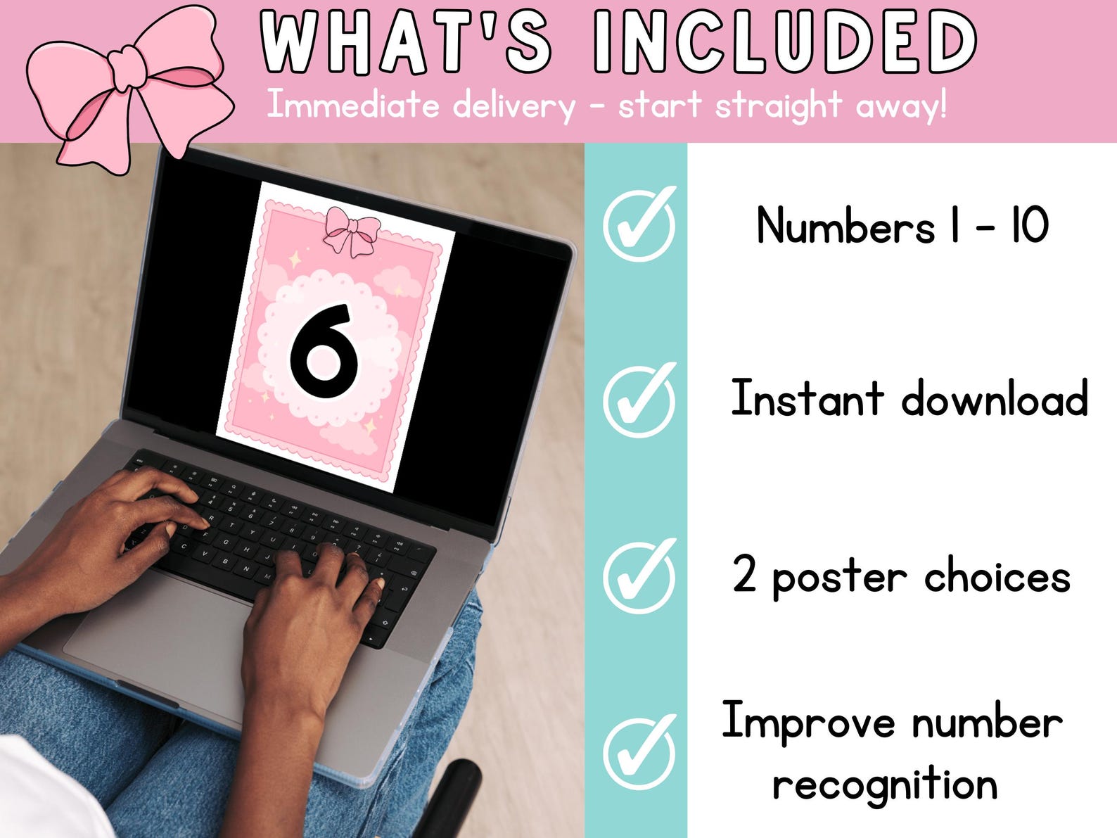 Pastel Number Posters 1-10: ASL, Tens Frame, Classroom Math (PDF ...