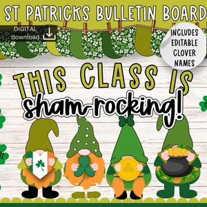 March Bulletin Board | St Patricks Day Bulletin Board | Shamrock Door ...