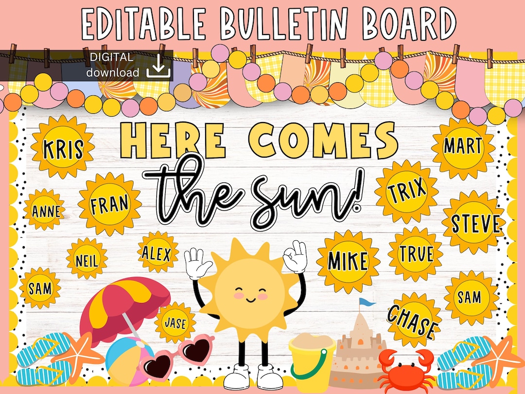 Summer Bulletin Board | End of Year Bulletin Board | Sunshine Bulletin ...