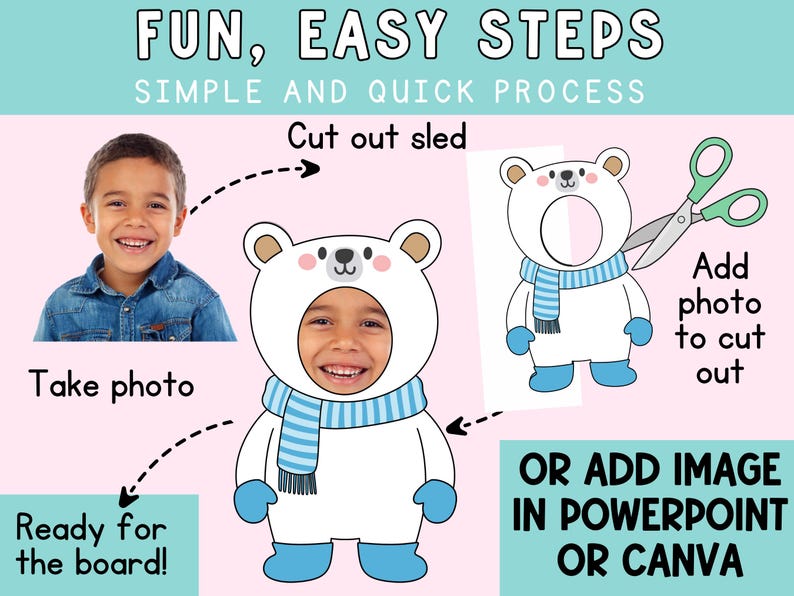 Polar Bear Bulletin Board Kit | Classroom Decor for Winter | Christmas ...