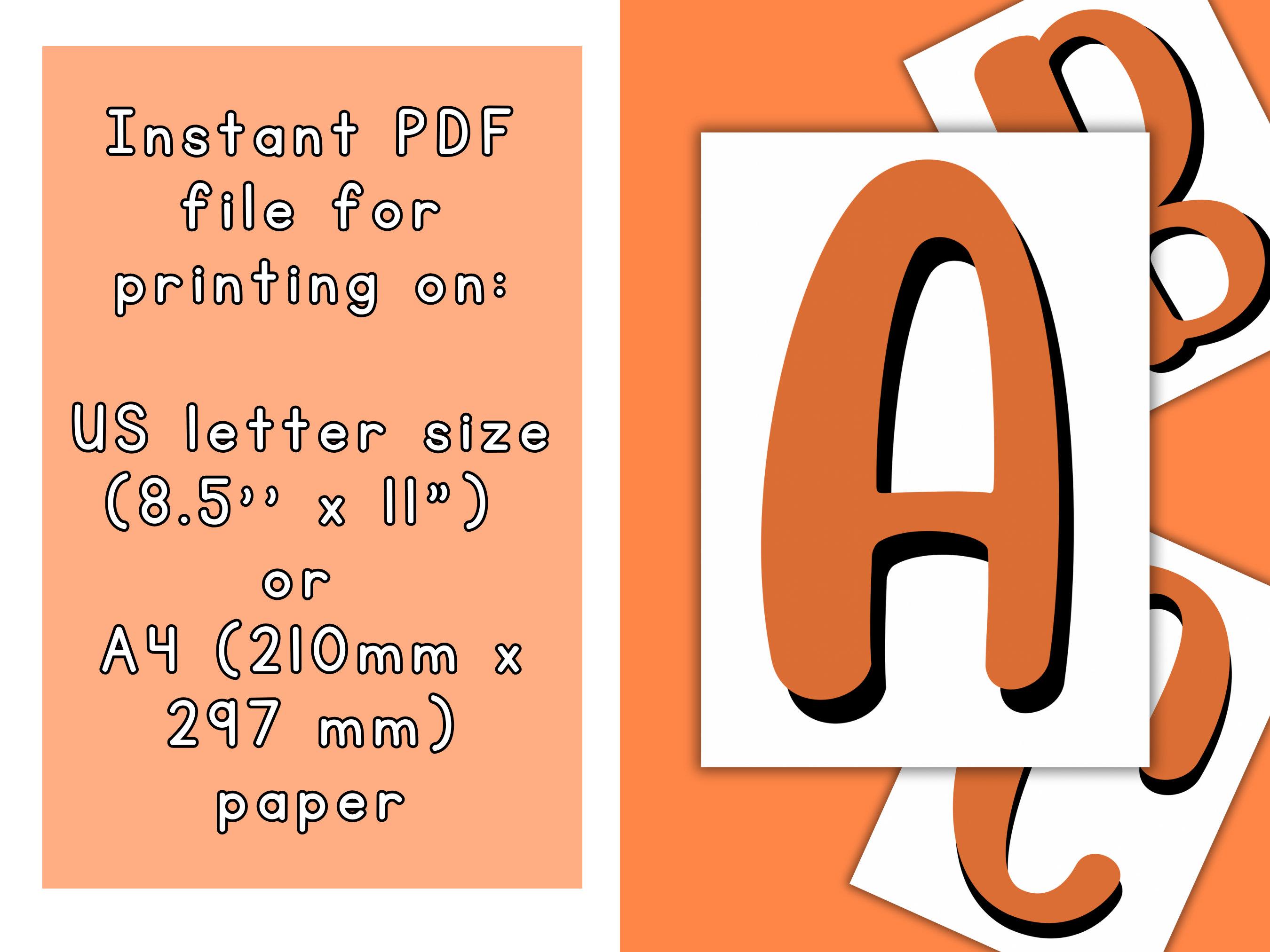 Alphabet Bulletin Board Fall Lettering Decor Digital - Etsy