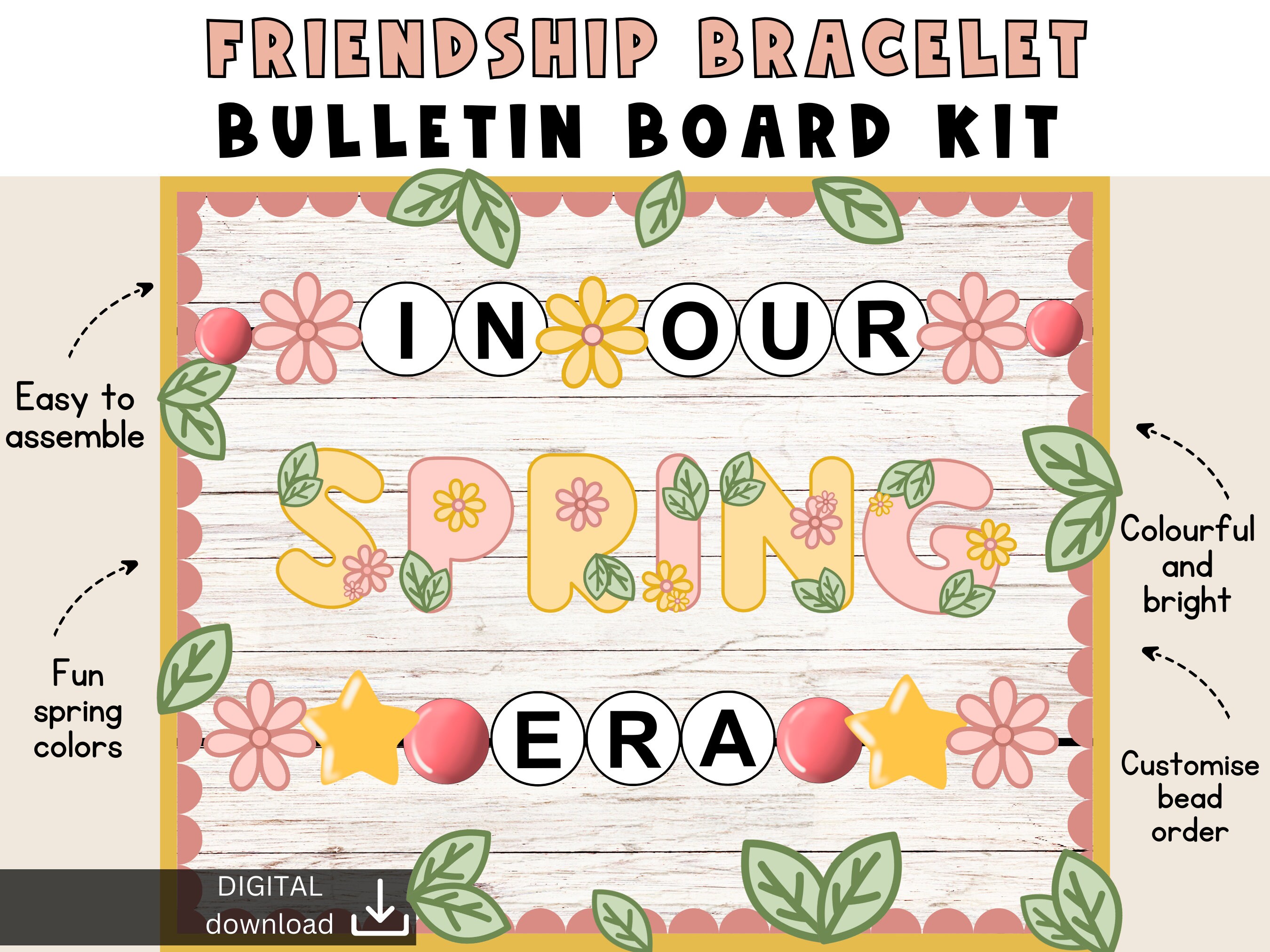 Friendship Bracelet Bulletin Board | Spring Bulletin Board | Eras ...