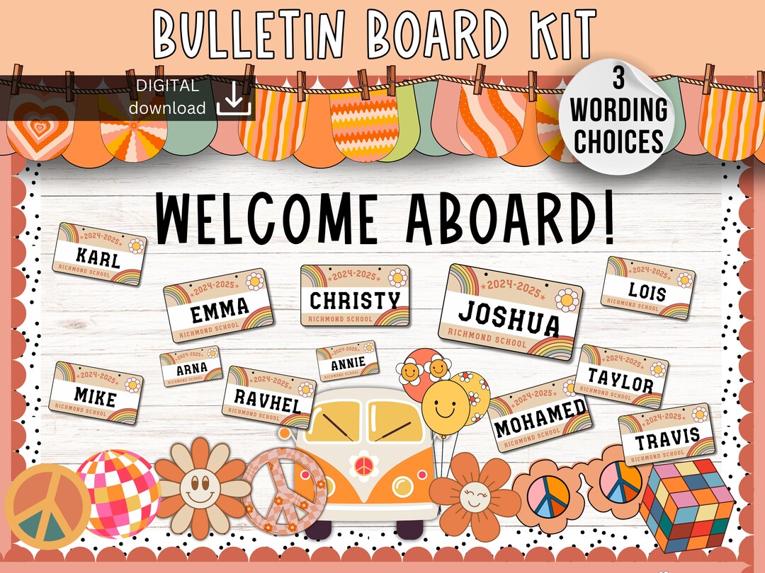 Back to School Bulletin Board Welcome Back Bulletin Board Groovy ...