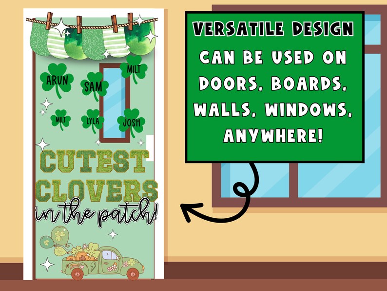 St Patrick’s Day Bulletin Board | Clovers Bulletin Board | Easy ...