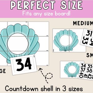 Summer Shells Bulletin Board Kit: Seaside Vacation Countdown (digital ...