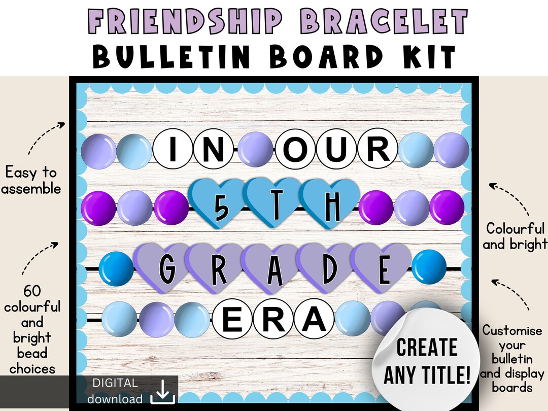 Friendship Bracelet Bulletin Board | Valentine Display Lettering ...