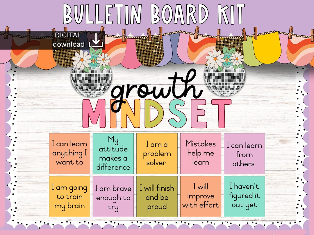 Motivational Bulletin Board | Positive Bulletin Board | Growth Mindset ...