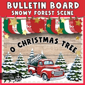 Christmas Tree Truck Bulletin Board Christmas Bulletin Board Decor ...