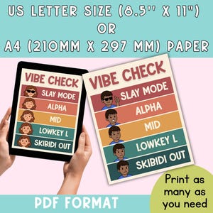 Gen Alpha Slang Classroom Behavior Poster: Editable Vibe Check (PDF ...