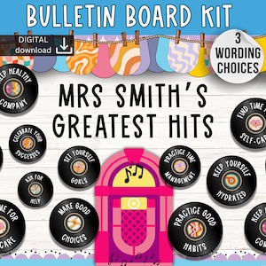 Welcome Back Bulletin Board | Music Retro Bulletin Board | New Year ...