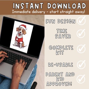 Dogs Bulletin Board | Christmas Classroom Decor Printable | Puppy ...