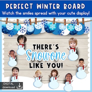 Snowman Bulletin Board Kit | Classroom Decor for Winter | Digital ...