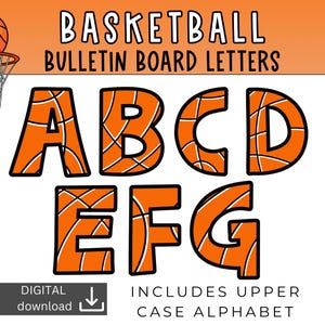 Alphabet Bulletin Board | March Madness Lettering | Basketball ...