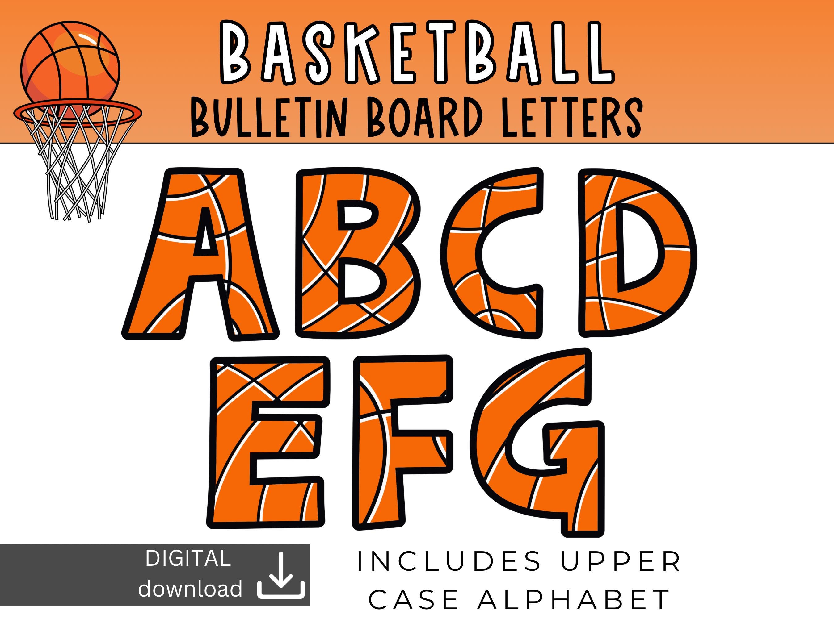 Alphabet Bulletin Board | March Madness Lettering | Basketball ...