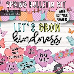 Spring Bulletin Board | Kindness Bulletin Board | Growth Mindset ...
