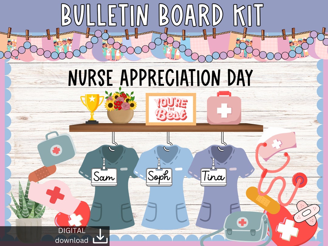 Nurse Bulletin Board | Nurse Appreciation Day Bulletin | School Nurse ...