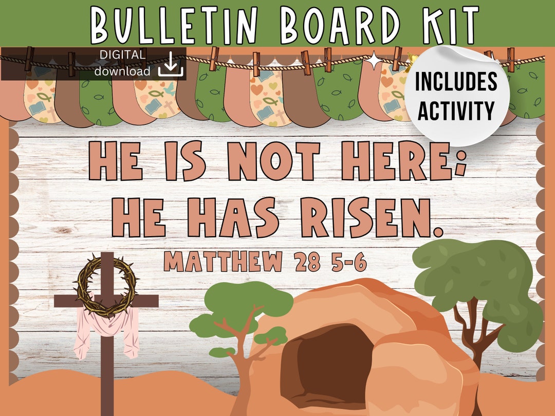 Easter Bulletin Board | Christian Bulletin Board | Religious Bulletin ...