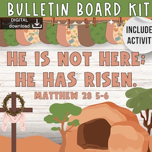 Easter Bulletin Board | Christian Bulletin Board | Religious Bulletin ...