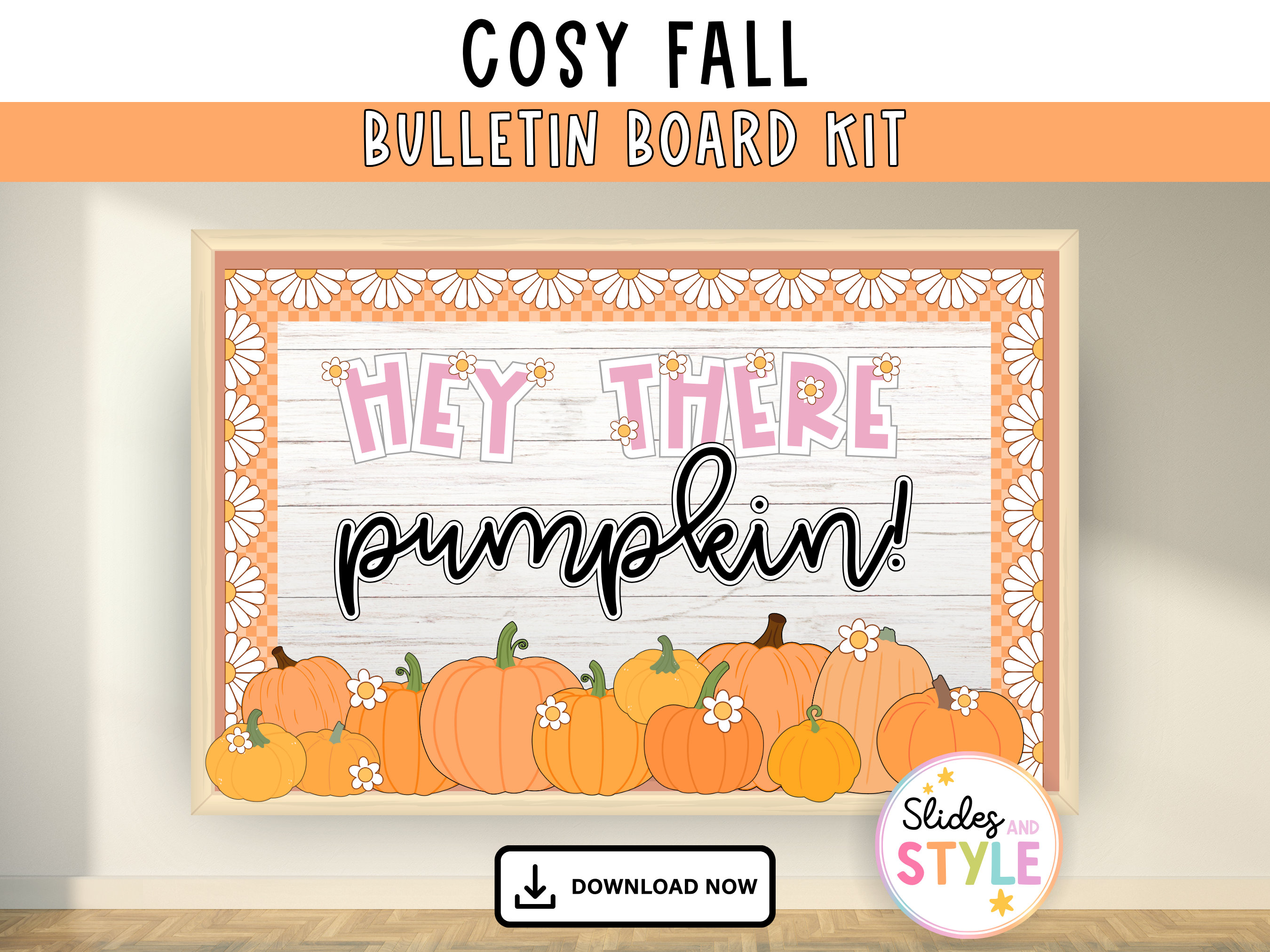 Fall Bulletin Board Kit | Pumpkin Patch Bulletin Board | Sunflower ...