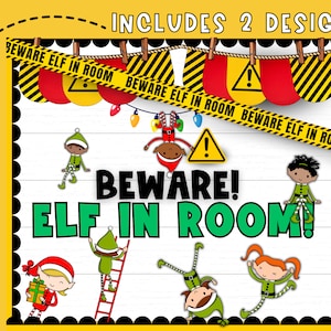 Elf Bulletin Board | Christmas Classroom Decor | Christmas Bulletin ...