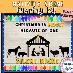 Nativity Bulletin Board | Christian Classroom Decor | Bible Verse ...