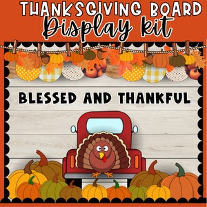 Thanksgiving Bulletin Board Kit | Classroom Decor for Thanksgiving ...