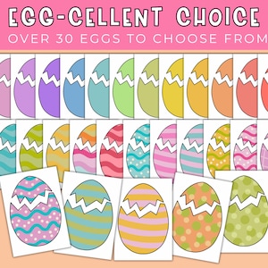 Easter Bulletin Board | Easter Egg Class Decor | Children’s Faces ...