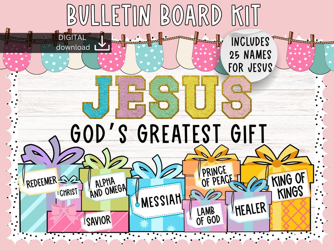 Names of Jesus Bulletin Board Kit | Bible Bulletin Board | Christian ...