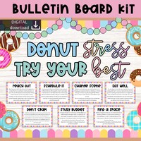 Test Prep Board Kit Donut Stress Do Your Best Editable Classroom ...