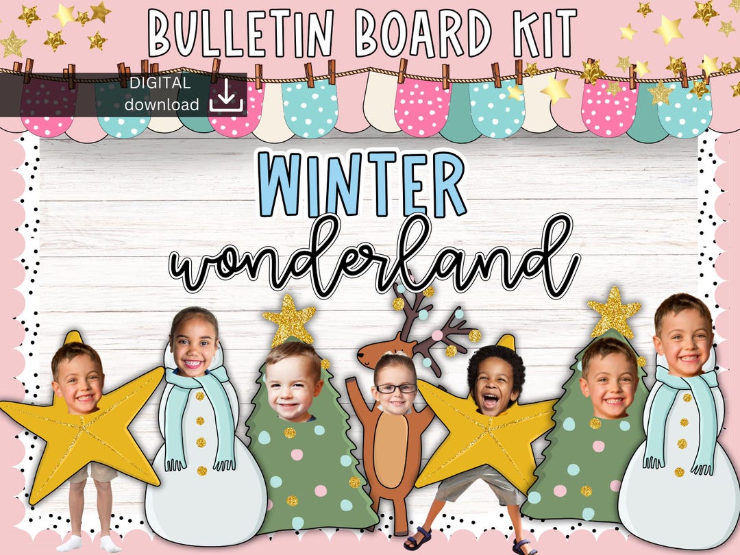 Christmas Bulletin Board | Reindeer Bulletin Board Decor | Holiday ...