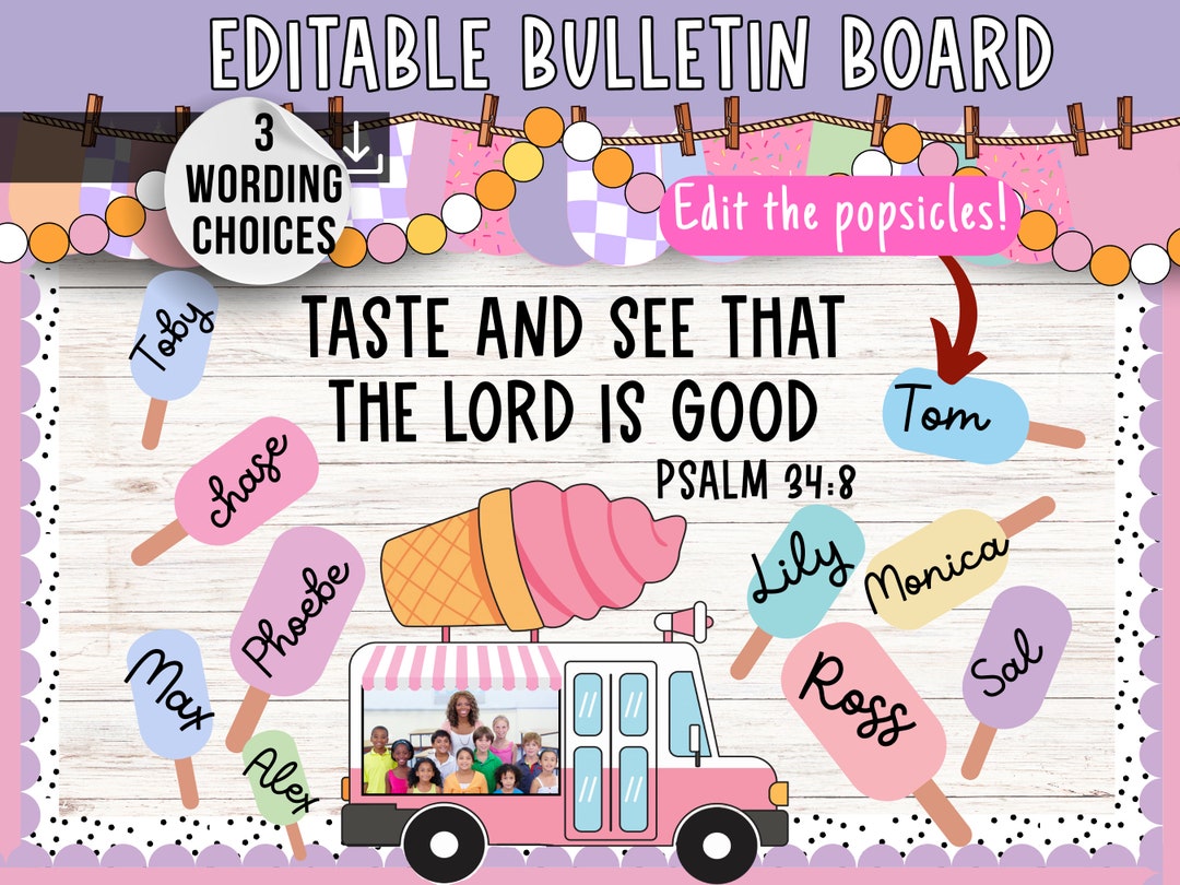 Jesus Bulletin Board | Ice Cream Truck Bulletin Board | Cute Christian ...