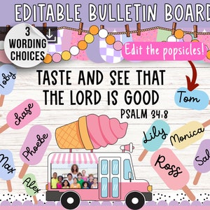 Jesus Bulletin Board | Ice Cream Truck Bulletin Board | Cute Christian ...