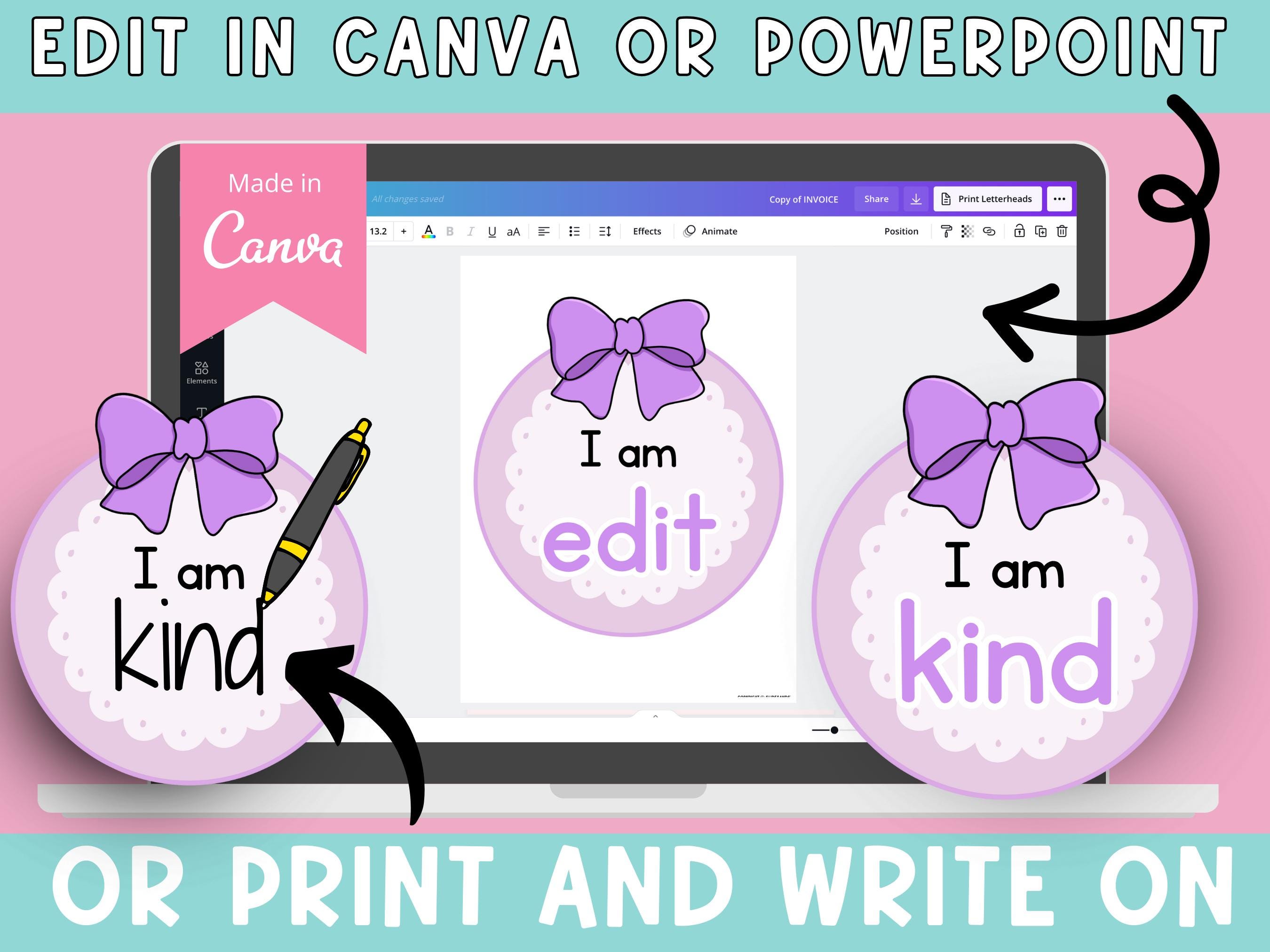 Coquette Classroom Affirmation Station: Mental Health Decor (printable ...
