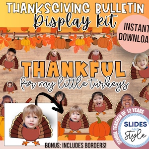 Thanksgiving Bulletin Board Kit | Classroom Decor for Thanksgiving ...