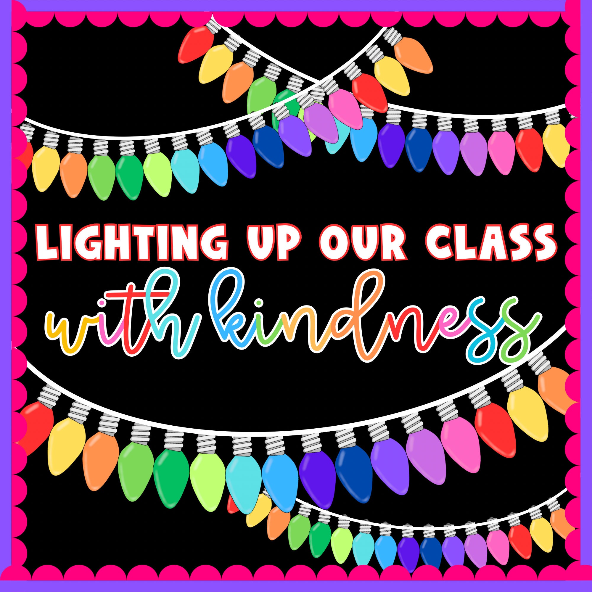 Christmas Classroom Decor Printable | Kindness Bulletin Board Decor ...