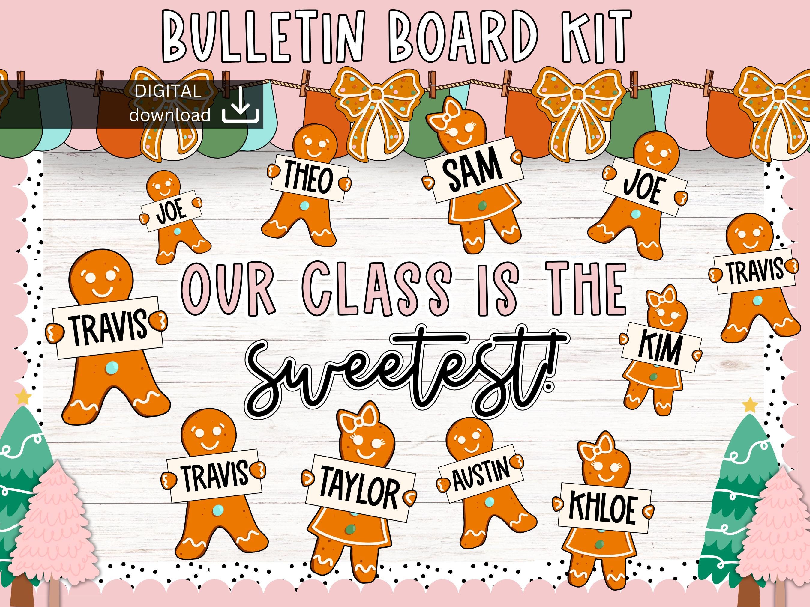 Gingerbread Train Bulletin Board | Christmas Classroom Decor | Holiday ...