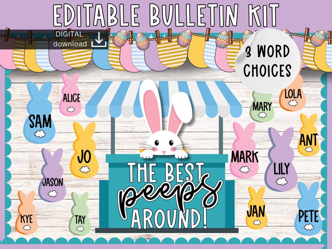 April Bulletin Board | Peeps Bulletin Board | Easter Bulletin Board ...