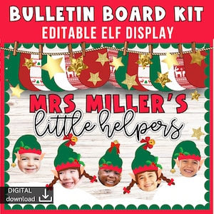 Elf Bulletin Board | Christmas Classroom Decor Printable | Little ...