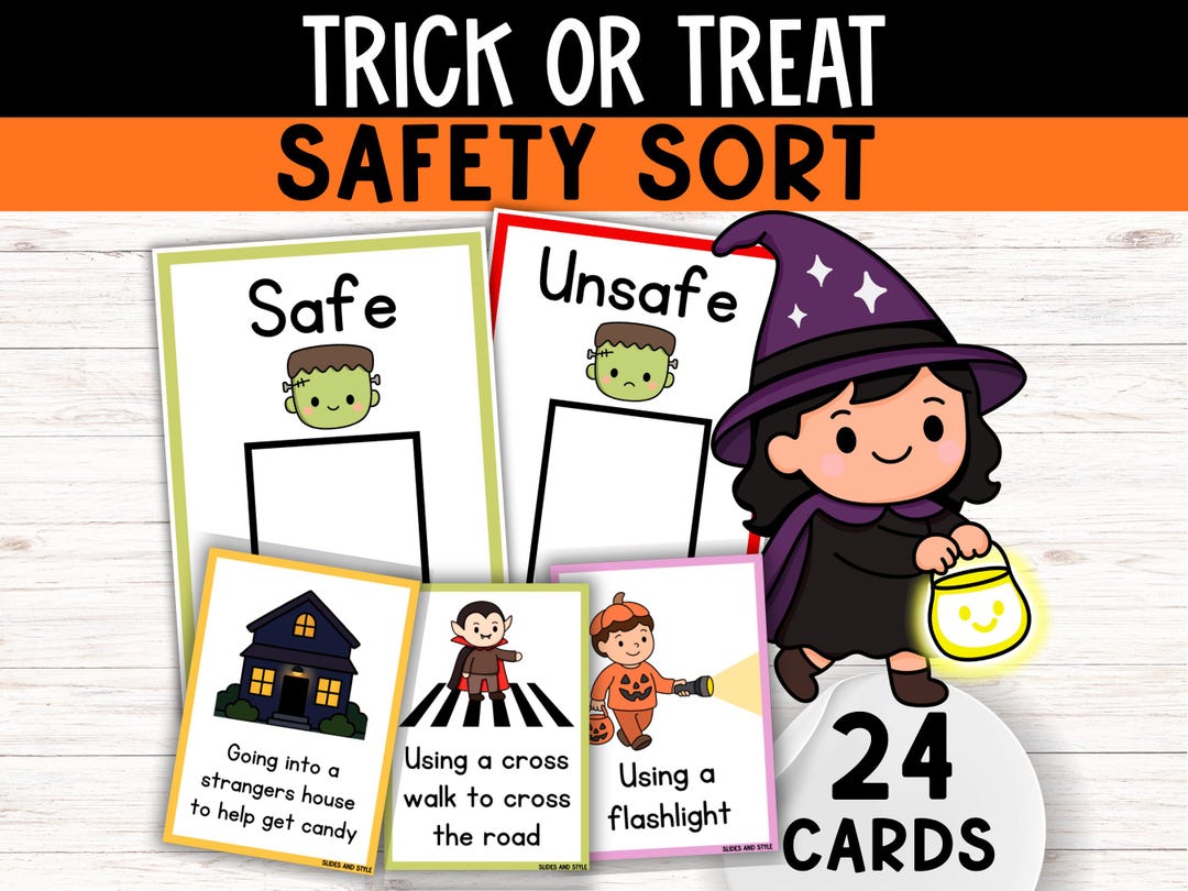 Trick or Treat Safety Game | Halloween Safety Card Sort, SEL Health ...