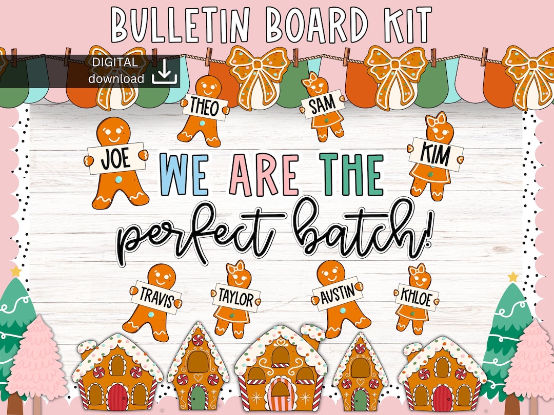Gingerbread Bulletin Board | Christmas Classroom Decor | Holiday ...