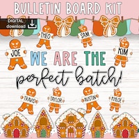 Christmas Gingerbread Man Bulletin Board Kit Gingerbread Christmas Door ...