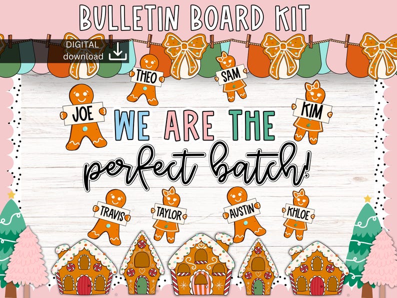 Gingerbread Bulletin Board | Christmas Classroom Decor | Holiday ...