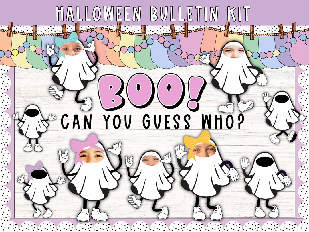 Boo Crew Bulletin Board | Cute Halloween Bulletin Board | Pastel Ghost ...