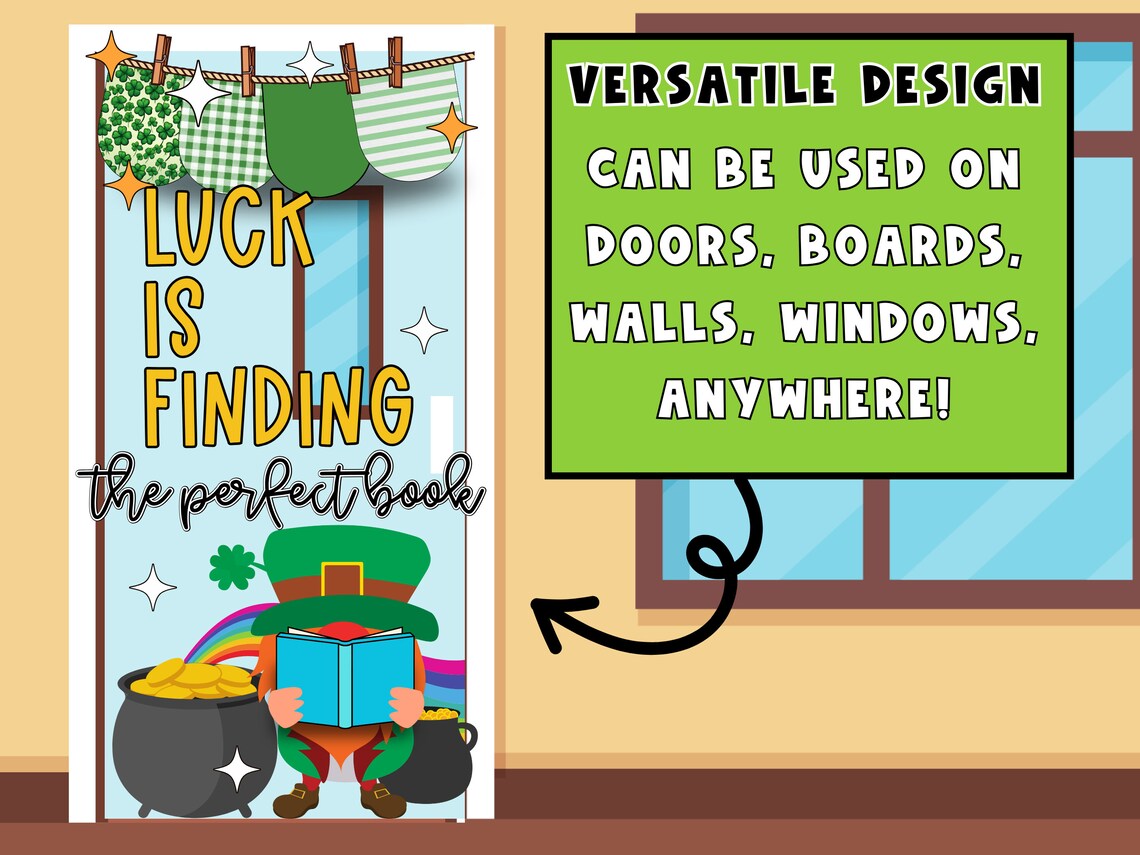 Reading Bulletin Board | St Patricks Day Bulletin Board Kit | Library ...